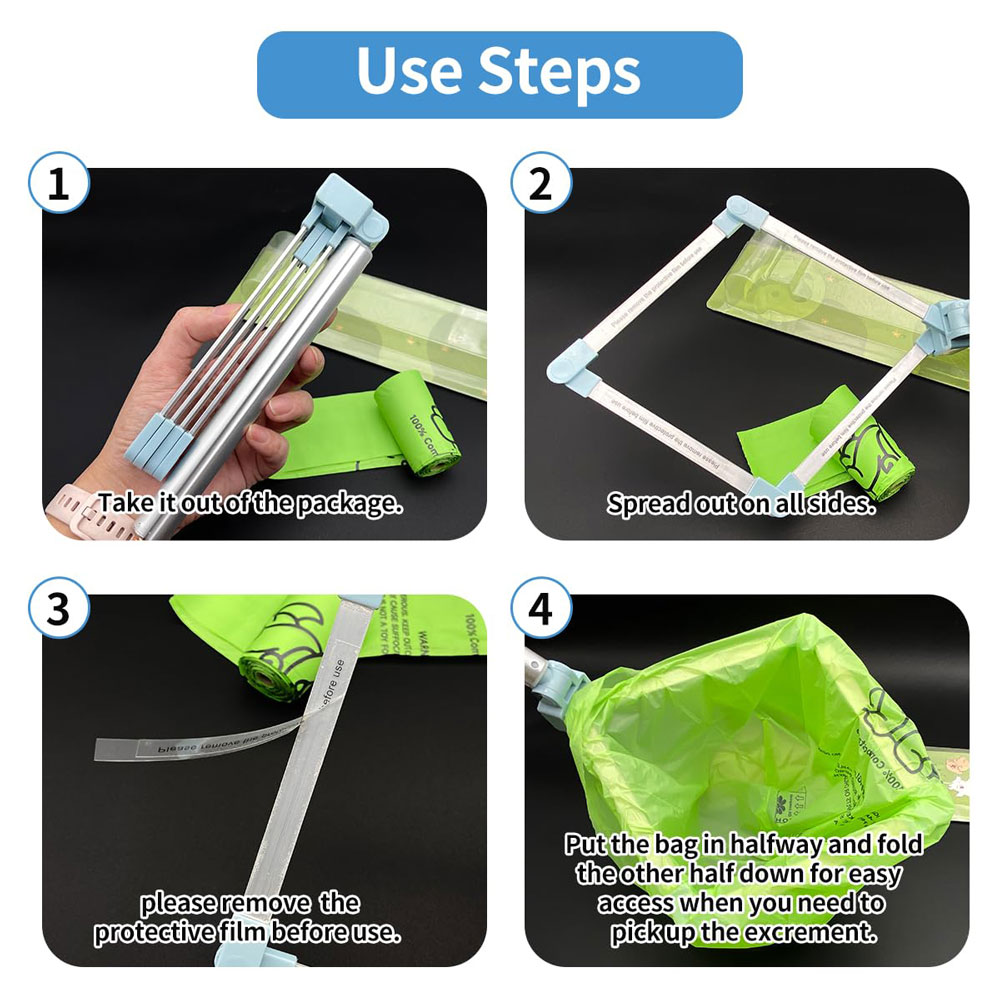 AQUARZOO Pet Dog Pooper Scooper,Dogs Poop Picker up with Bag Attachment ...