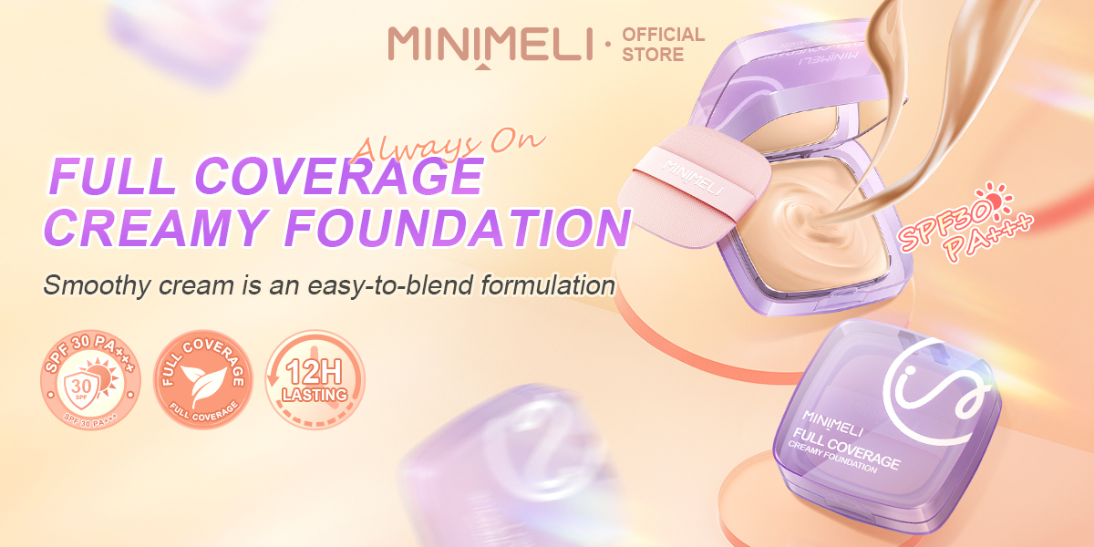 MINIMELI Full Coverage Concealer Foundation 24h Lasting Waterproof Oil ...