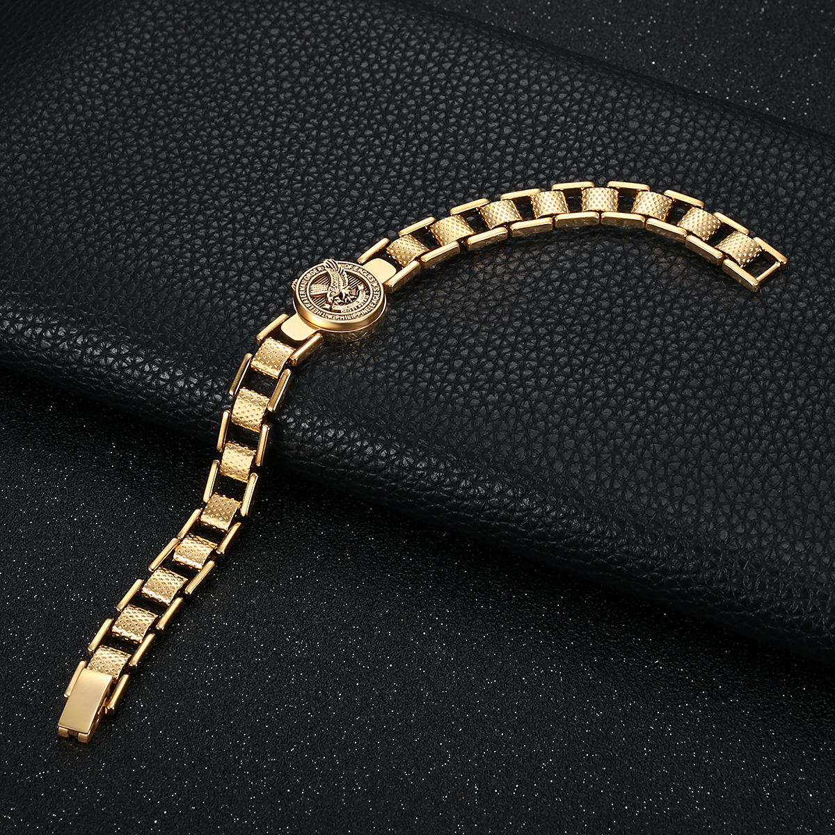 Stainless Steel Philippine Eagles Bracelet Gold Plated Gift for Kuya ...