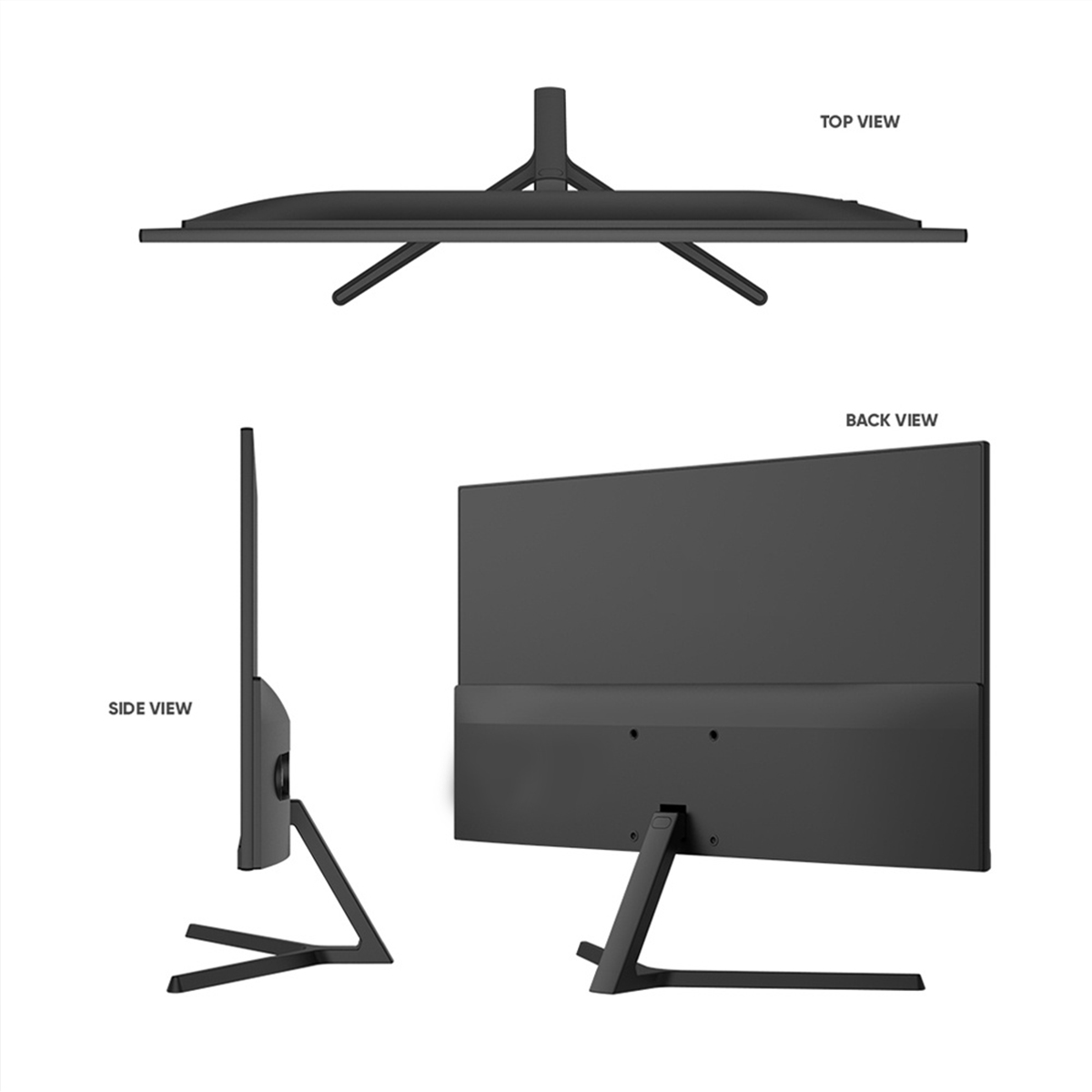 JEAANSP Planar Borderless PC Monitor 24" 25 inch 75HZ 1080P Computer ...
