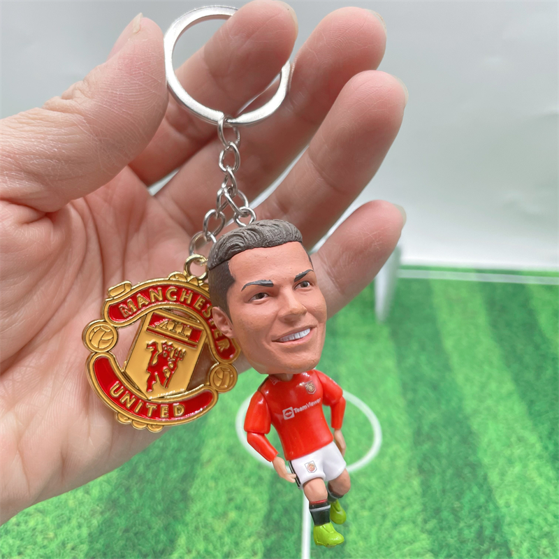 Soccer Player with Key Rings Messi C.Ronaldo Ronaldo Nazario doll ...