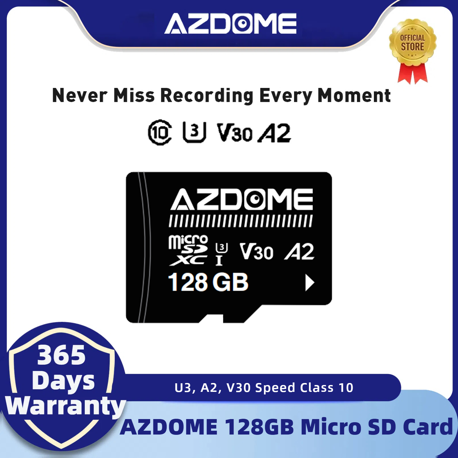 AZDOME 64GB 128GB SD Card SDXC Micro SD Memory Card with U3, A2, V30 ...