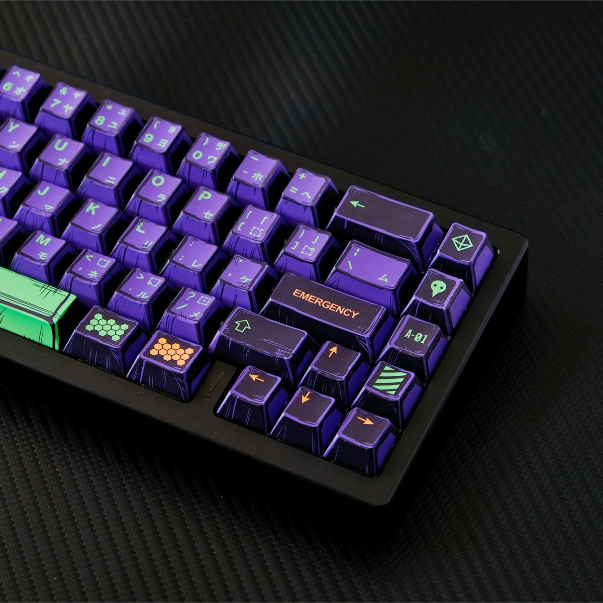 Comic Style EVA-01 Keycaps PBT Dye-sub Cherry Profile Keycap Custom ...