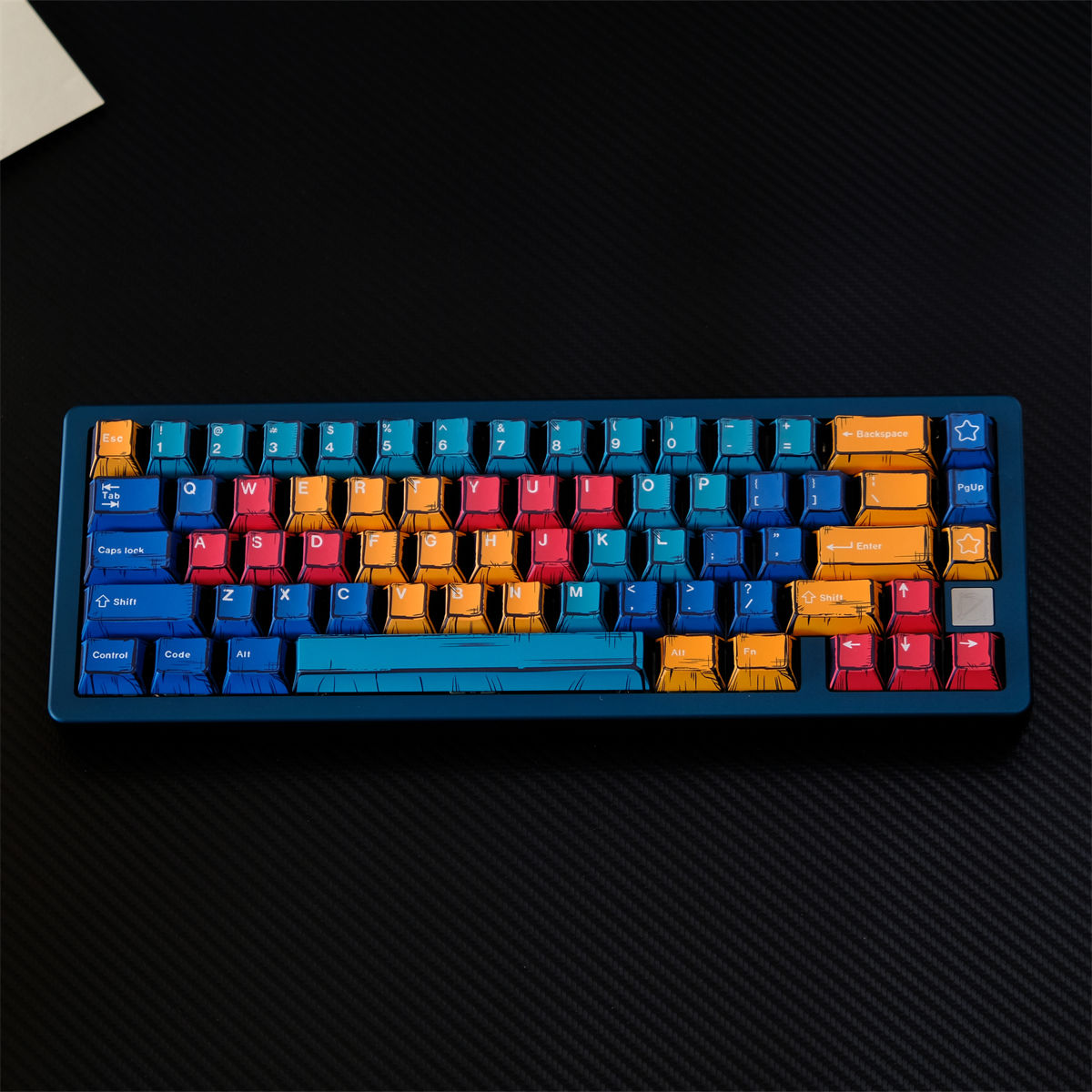 Comic Style Color Palette Keycaps PBT Dye-sub Cherry Profile Keycap ...