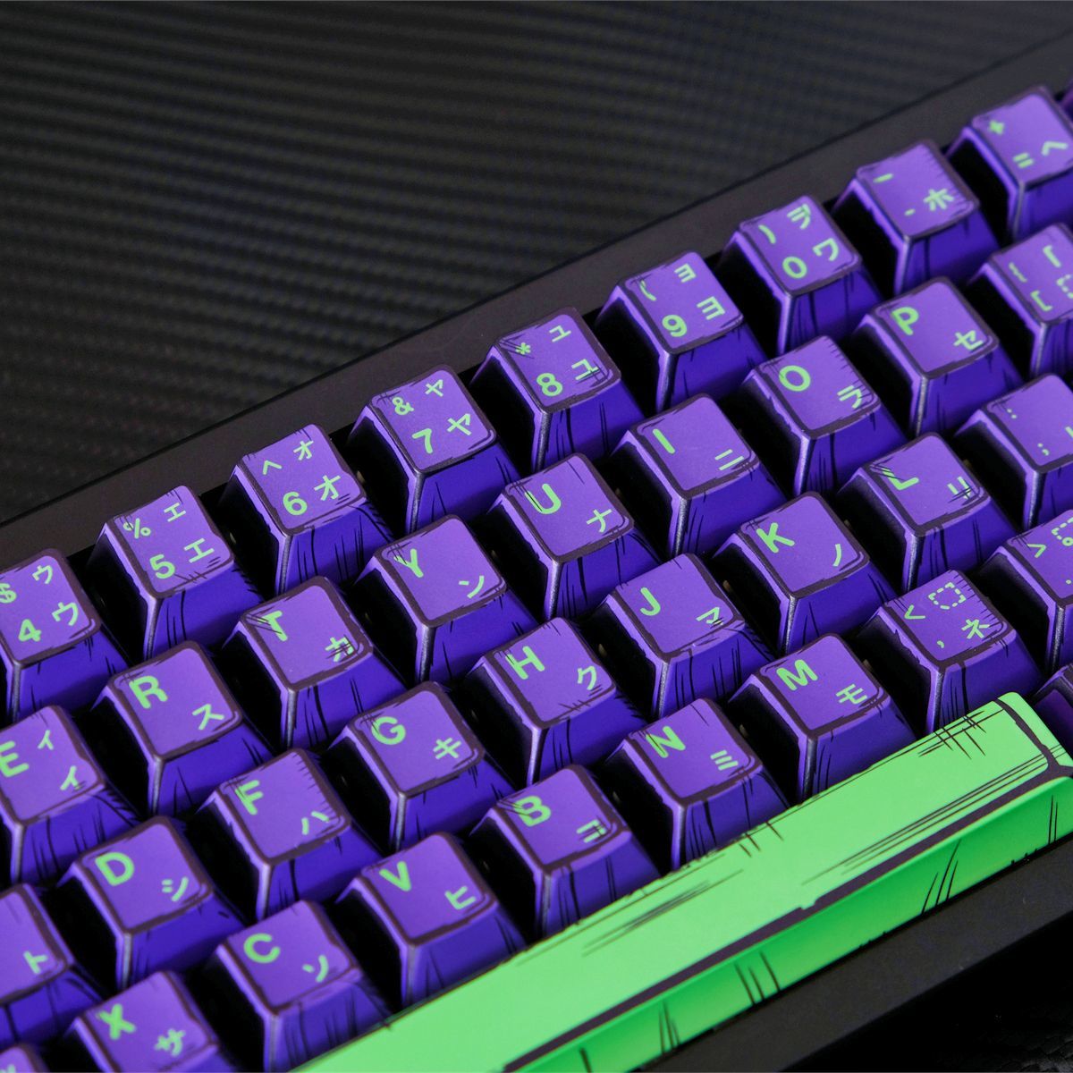 Comic Style EVA-01 Keycaps PBT Dye-sub Cherry Profile Keycap Custom ...
