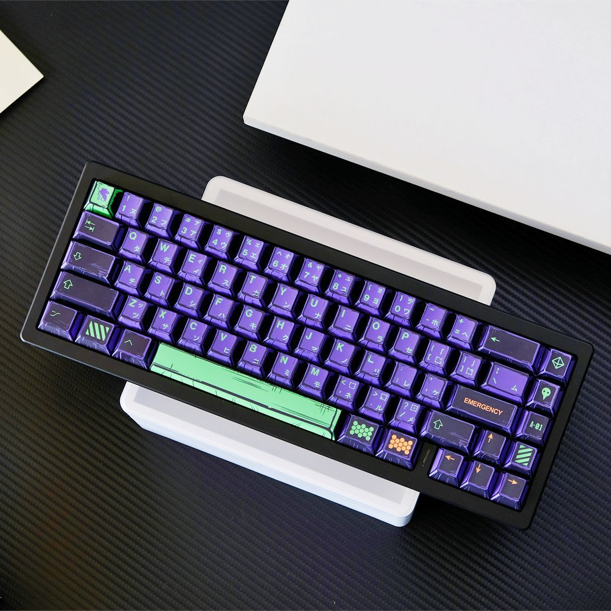 Comic Style EVA-01 Keycaps PBT Dye-sub Cherry Profile Keycap Custom ...