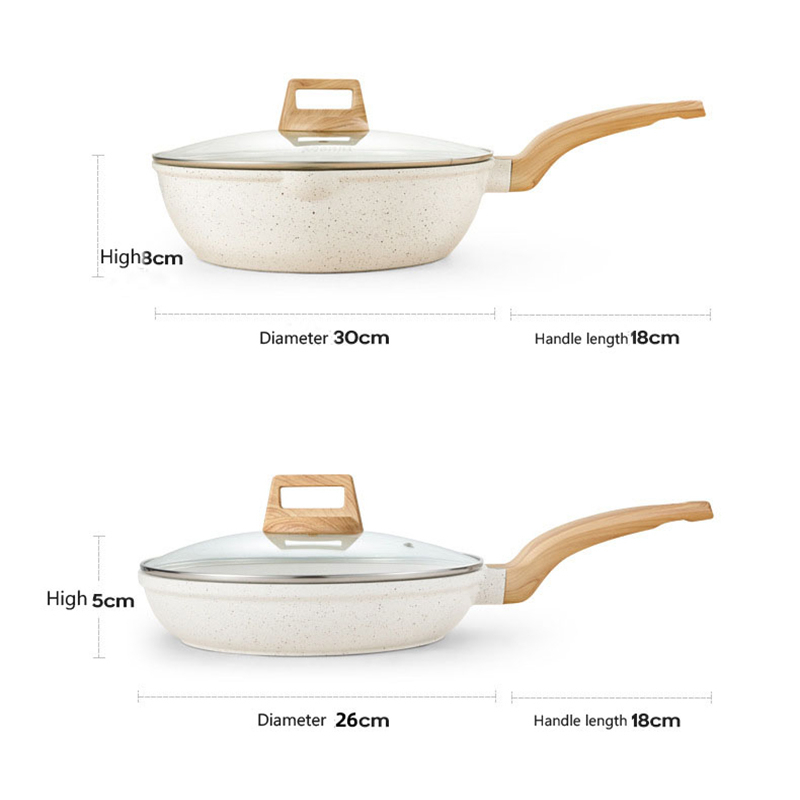 【LEUSE】Non-stick Cookware Set - Medical Stone Coating - 5 Colors ...