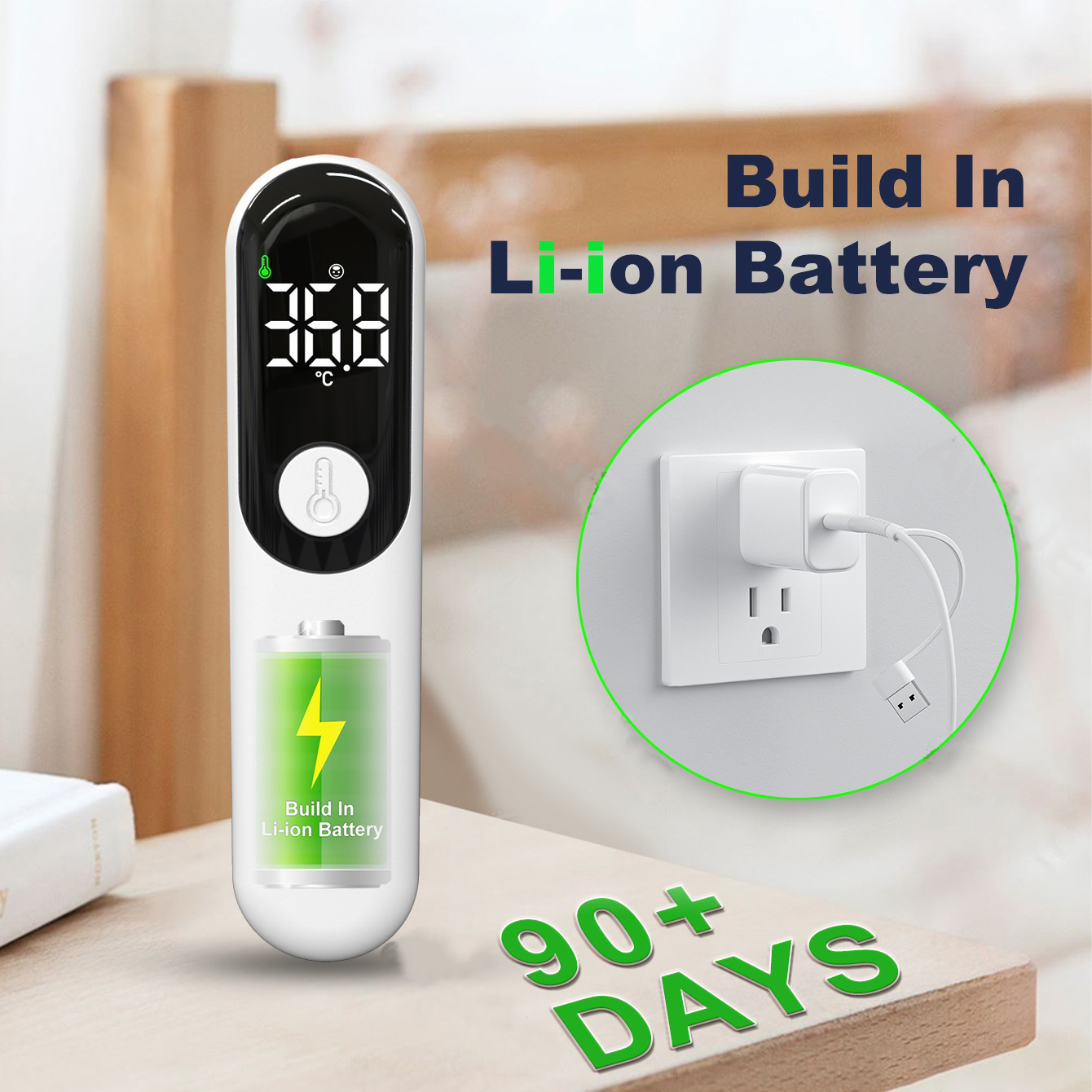 Pulse Finger Oximeter with Respiratory Rate Rechargeable USB Blood ...