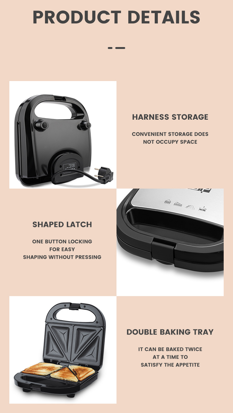 INHDBOX Electric Sandwich maker Break Maker Sandwich machine Cake Maker ...