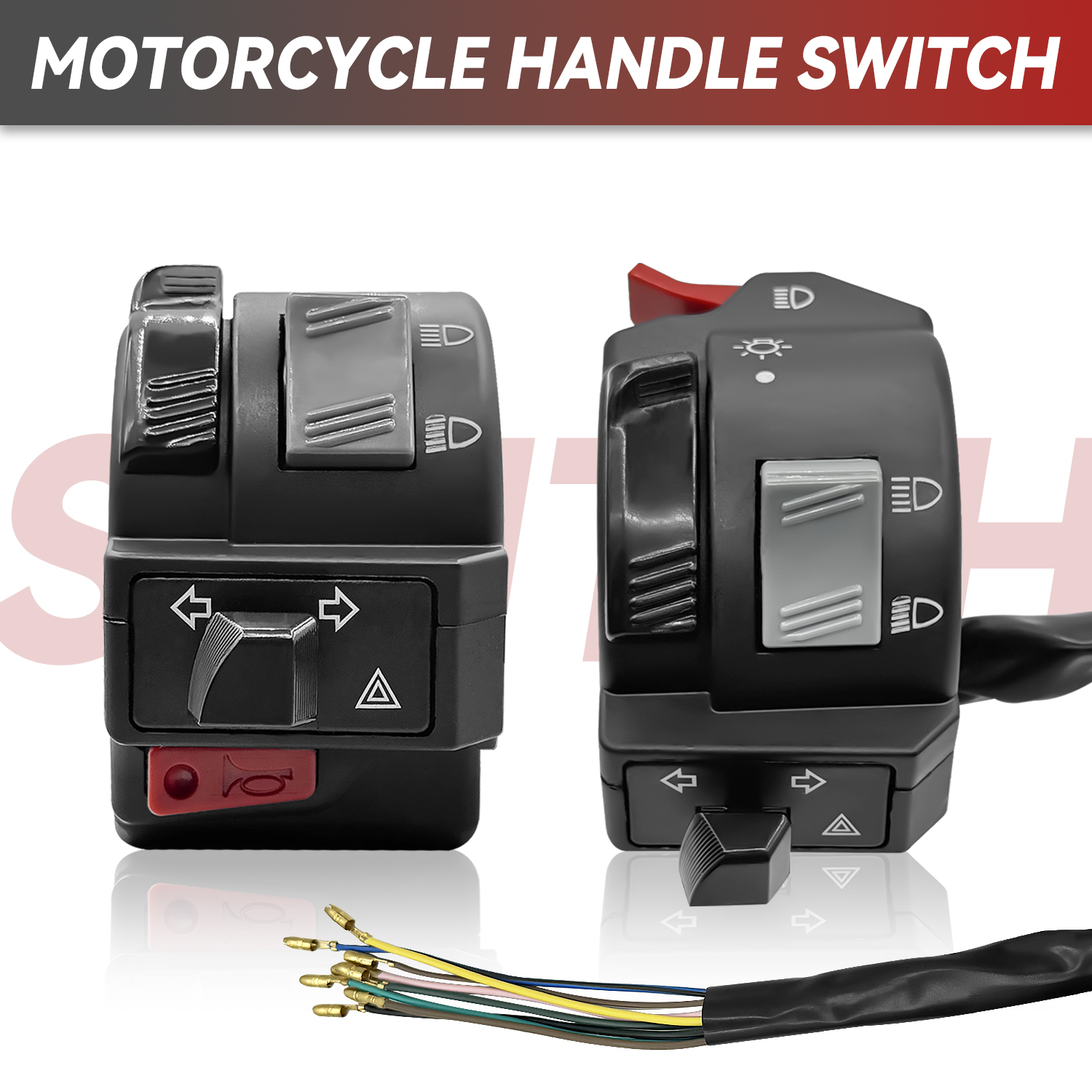 Domino Handle Switch SET For Nmax（Left+Right）with flasher relay plug ...