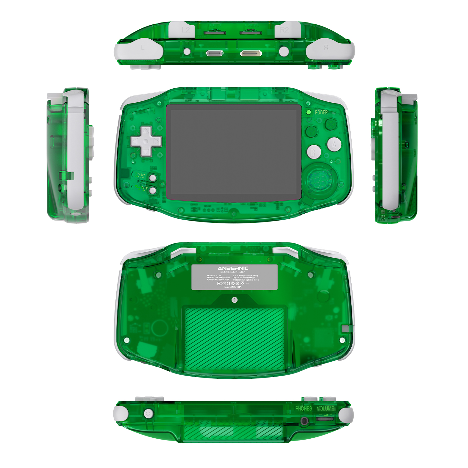 ANBERNIC RG34XX Retro Gaming Console 3.4-inch Linux 64 bit System H700 ...