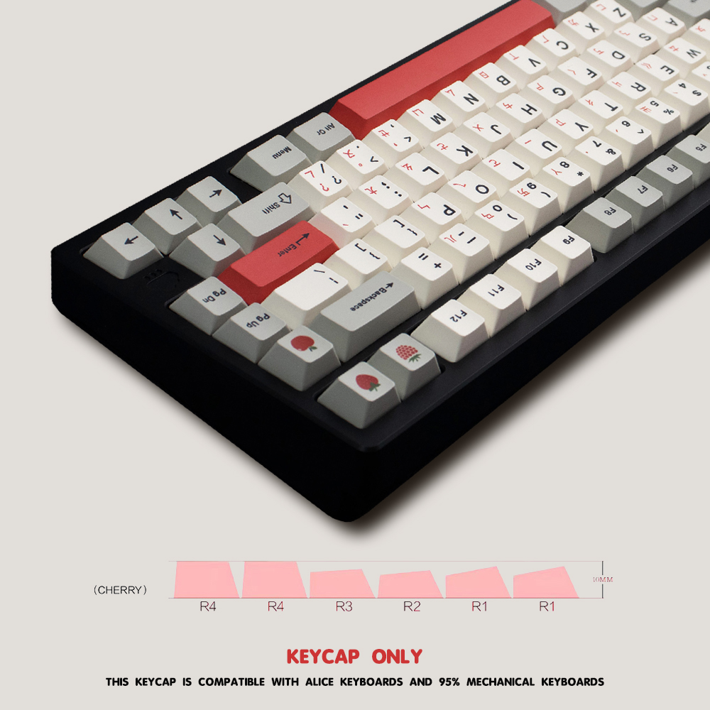 Alice Cangjie Keycaps 148Keys/Set PBT Cherry Profile Custom Keycaps for ...