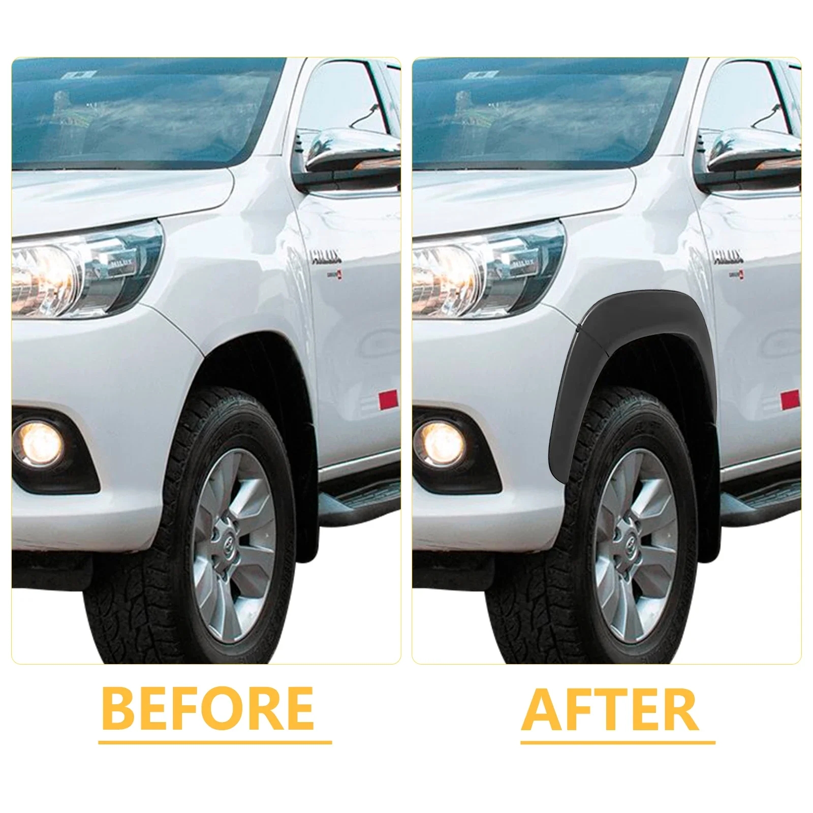 Car Fender Flares for TOYOTA HILUX REVO/CONQUEST 2016-2023 4X4/4X2 High ...