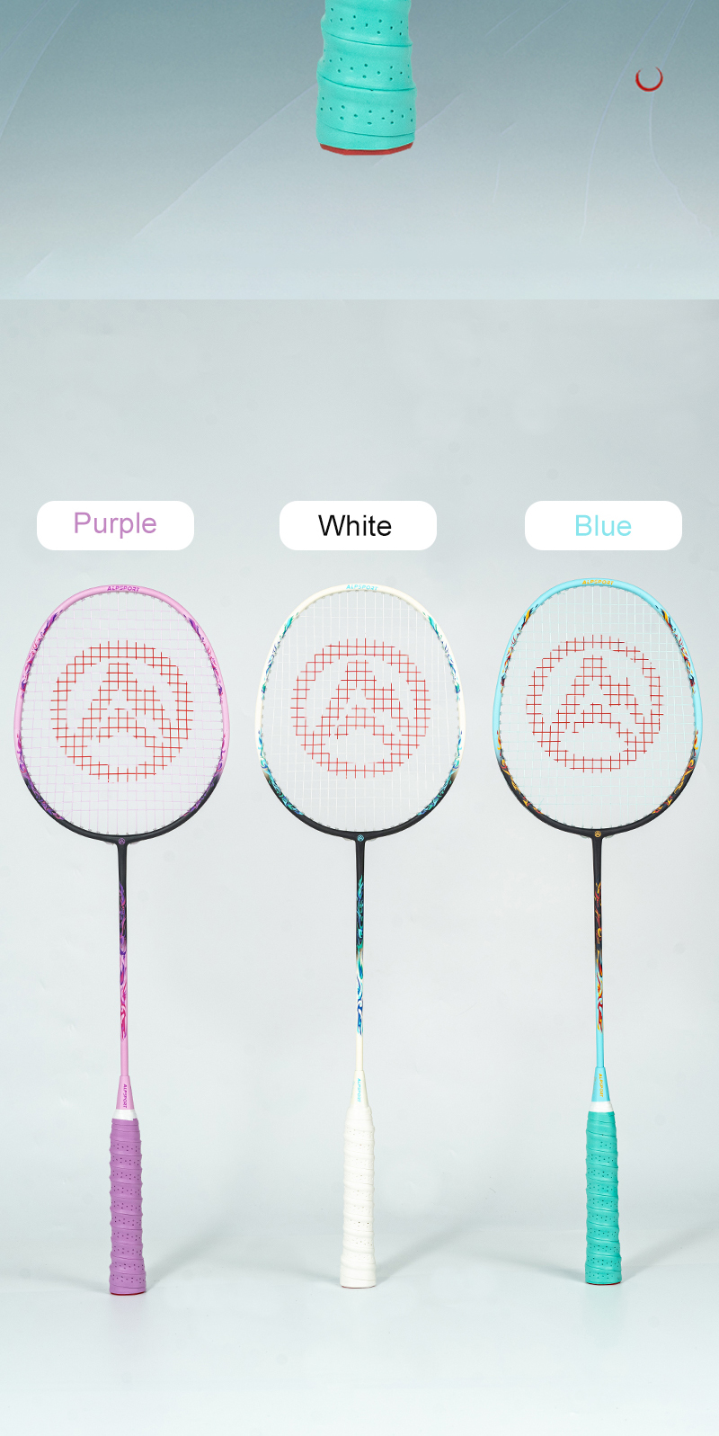 ALPSPORT Flame Composite Carbon Fiber Balanced Badminton Racket Default ...