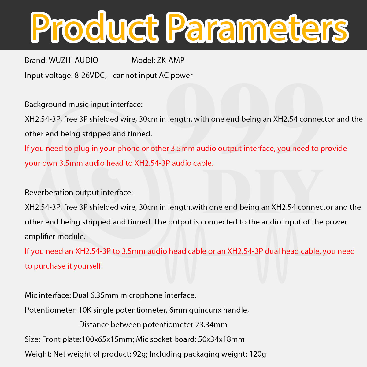 999DIY Wuzhi Audio ZK-AMP Enhanced DSP Mic Preamp Boosts Karaoke Sound ...