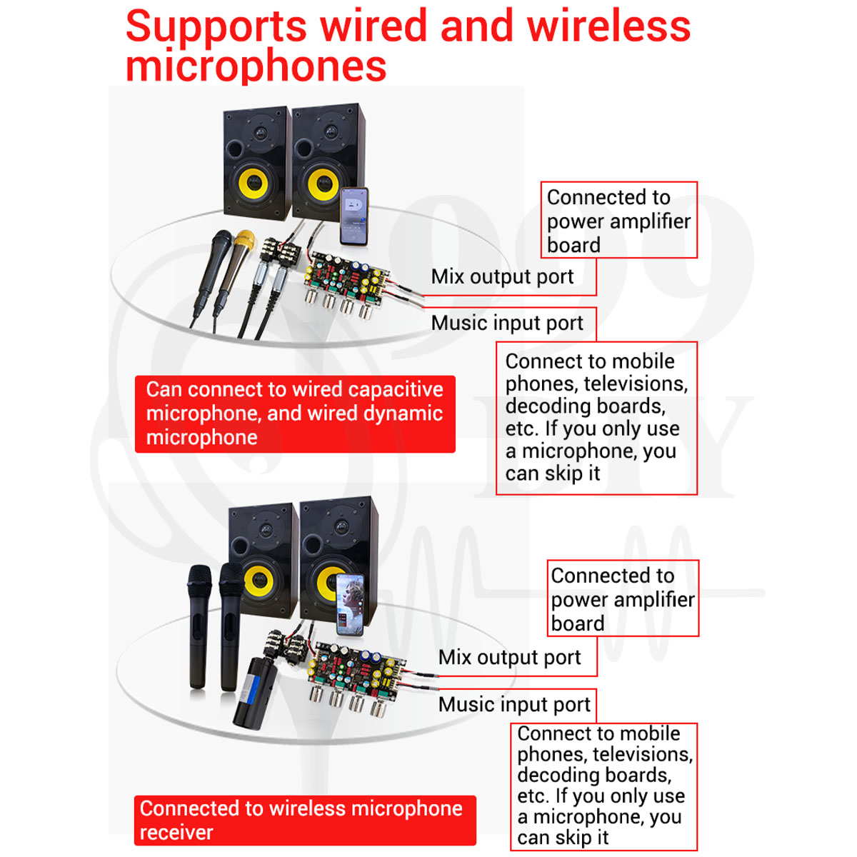 999DIY Wuzhi Audio ZK-AMP Enhanced DSP Mic Preamp Boosts Karaoke Sound ...