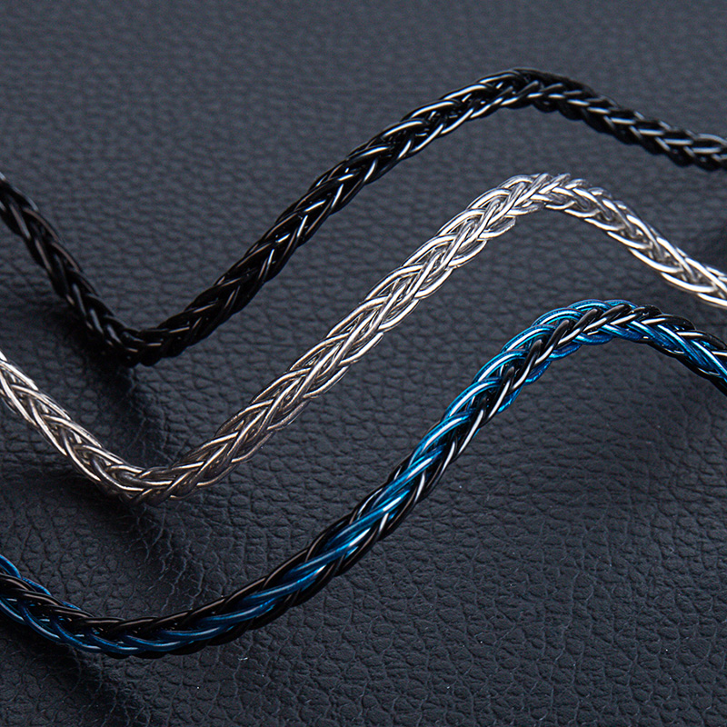 KBEAR ST12 8 Core 4N OFC Silver-Plated Earphone Upgraded Cable MMCX/0.78mm 2Pin for Lark KS1 KZ ...