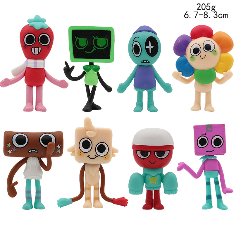 8Pcs/Set Dandy's World Figures Pebble Astro Goob Toodles Vee Action ...