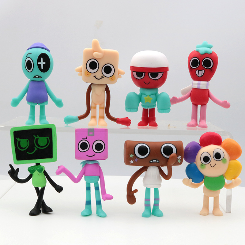 8Pcs/Set Dandy's World Figures Pebble Astro Goob Toodles Vee Action ...