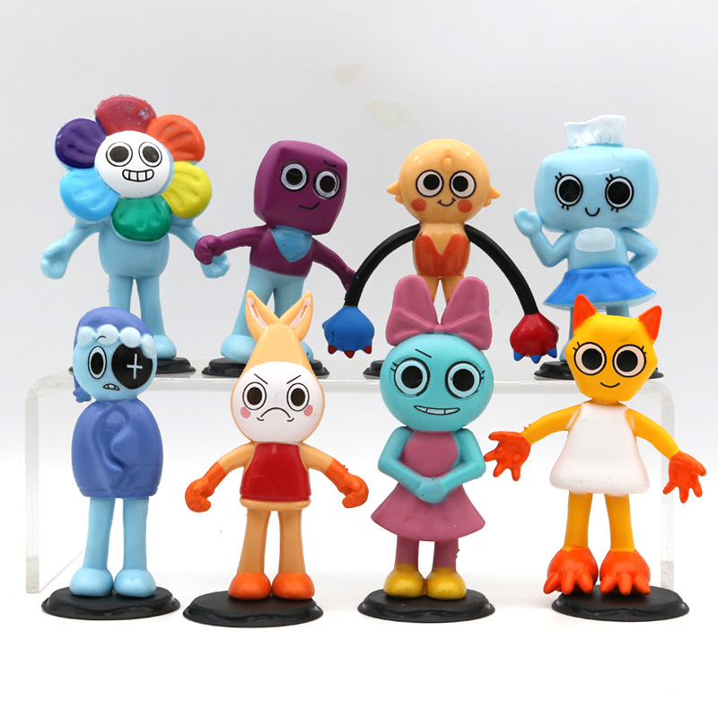 8Pcs/Set Dandy's World Figures Pebble Astro Goob Toodles Vee Action ...