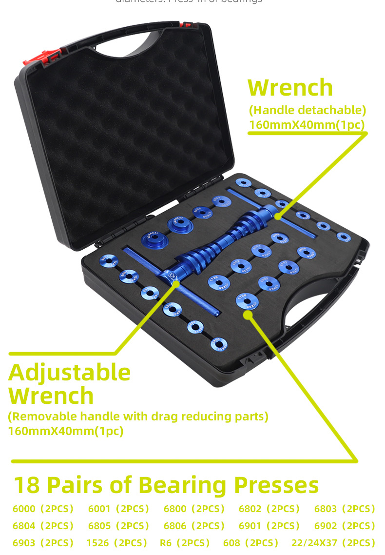 RRSKIT Bicycle Bearings Installation Extractor Tool Bike BB Axis ...