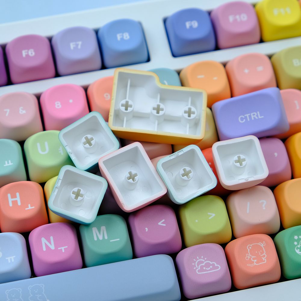 PBT Keycap MOA Gummy Bear English characters Theme Cute Round PBT Five ...
