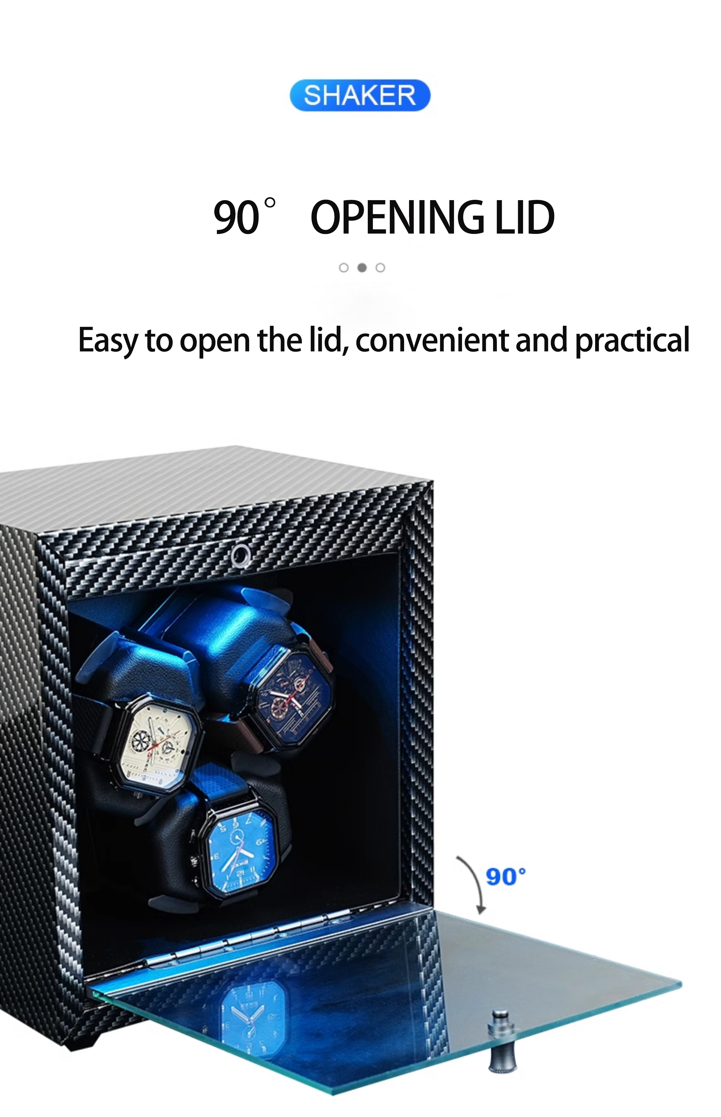 MELANCY Brand Spot Latest Upgraded Version Watch winder 3/6 Slot Blue ...