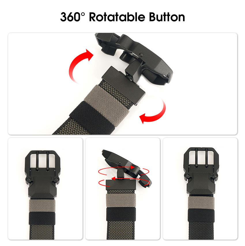 MENSPE Men Belt Outdoor Tactical Belt Double-Sided Use Adjustable Belt ...