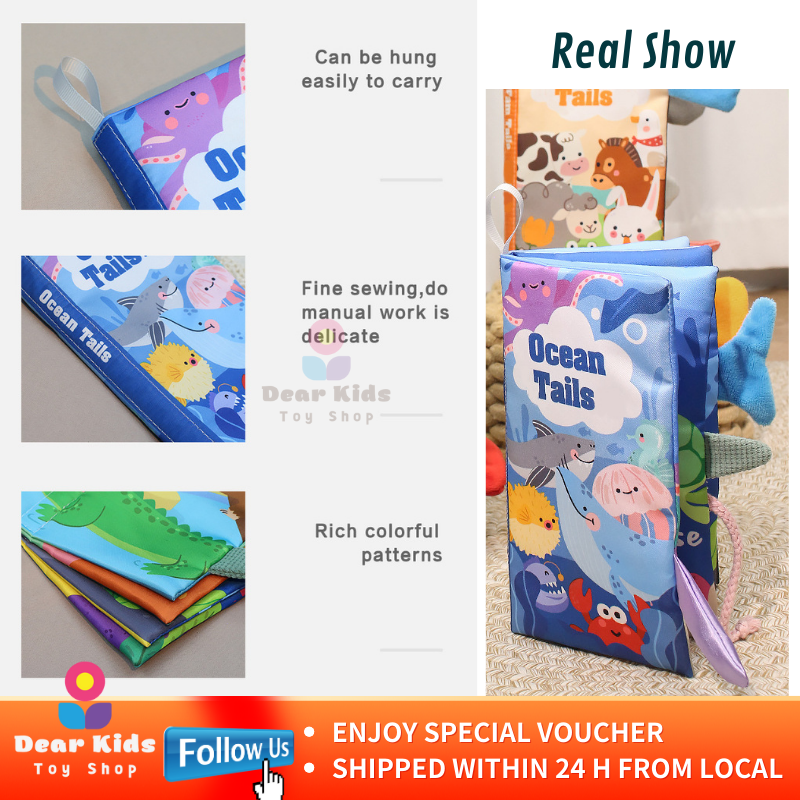 Early Educational Toys Baby Soft Cloth Story Book with Squeezeable ...