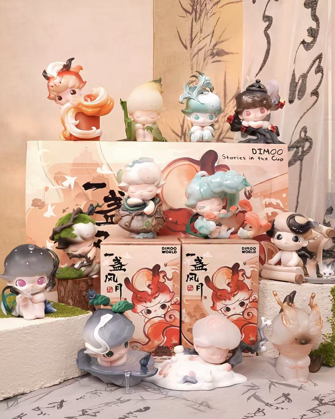 Genuine DIMOO WORLD stories in the cup series art toy Valentine's Day ...