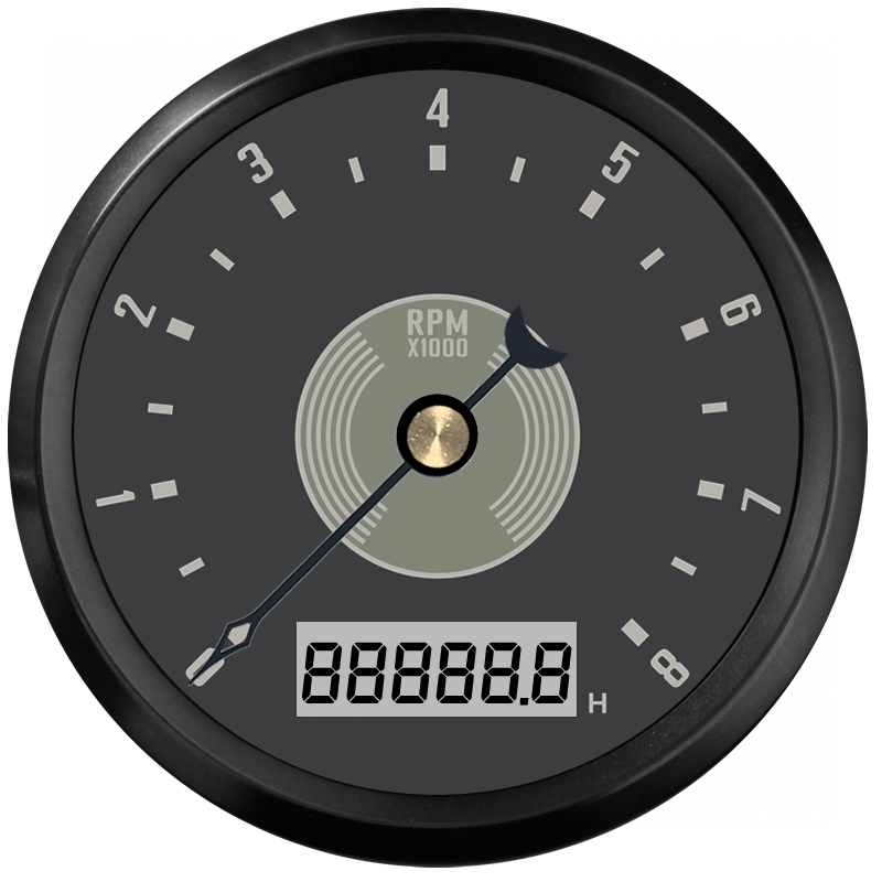85mm Vintage Series Multi-Signal Car Tachometer with Digital Display ...