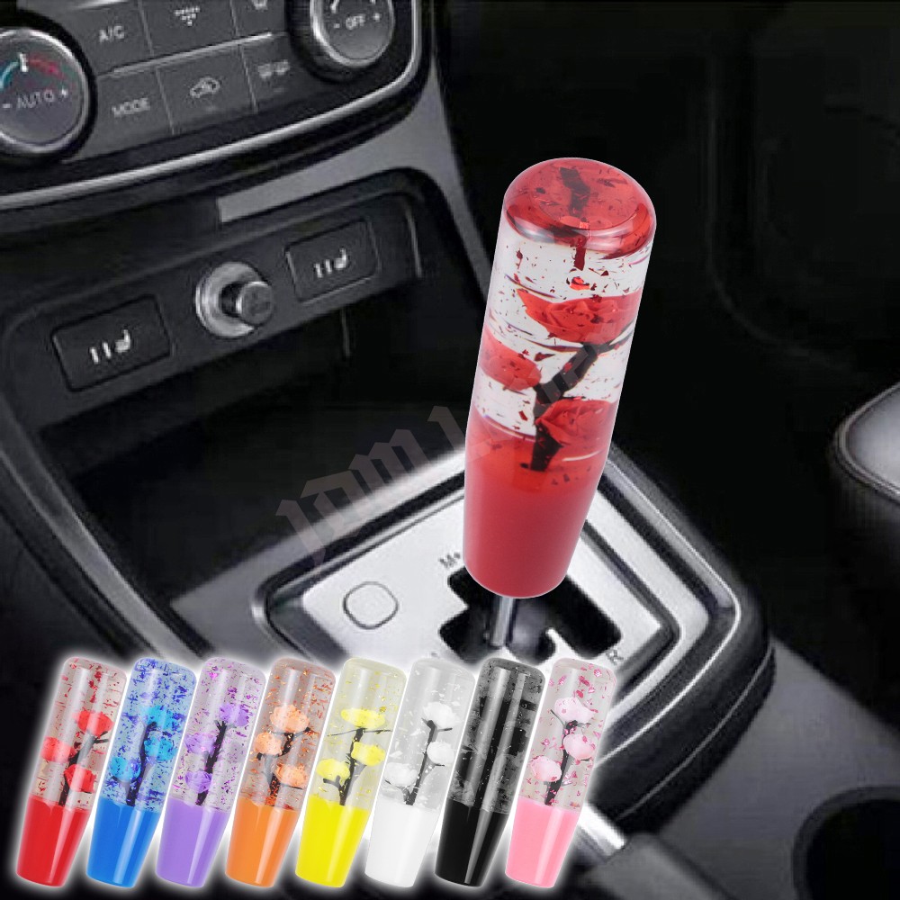 15CM Transparent Underwater Flower Crystal Shift Knob Glitter Flower ...