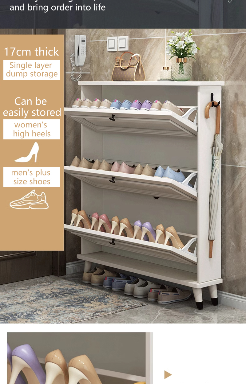 Shoe Rack Foldable Shoe Cabinet Wood Shoe Rack Shoe Cabinet Flip Shoe ...