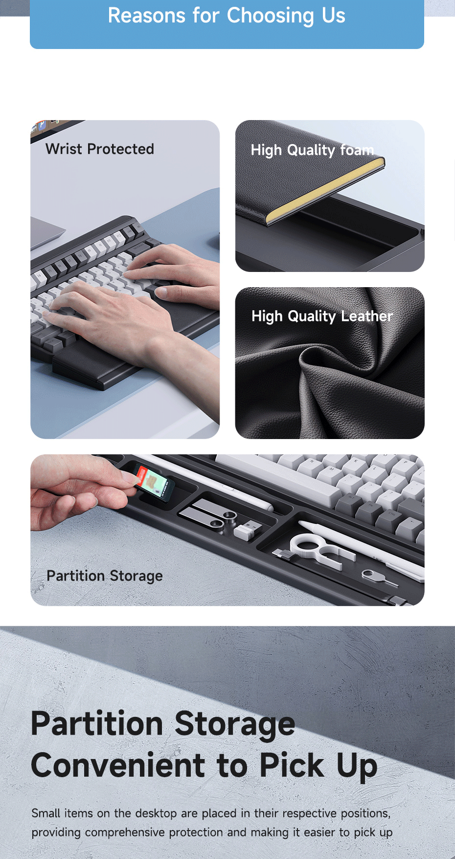 Hagibis Keyboard Wrist Rest Pad Ergonomic Soft Memory Foam Support ...