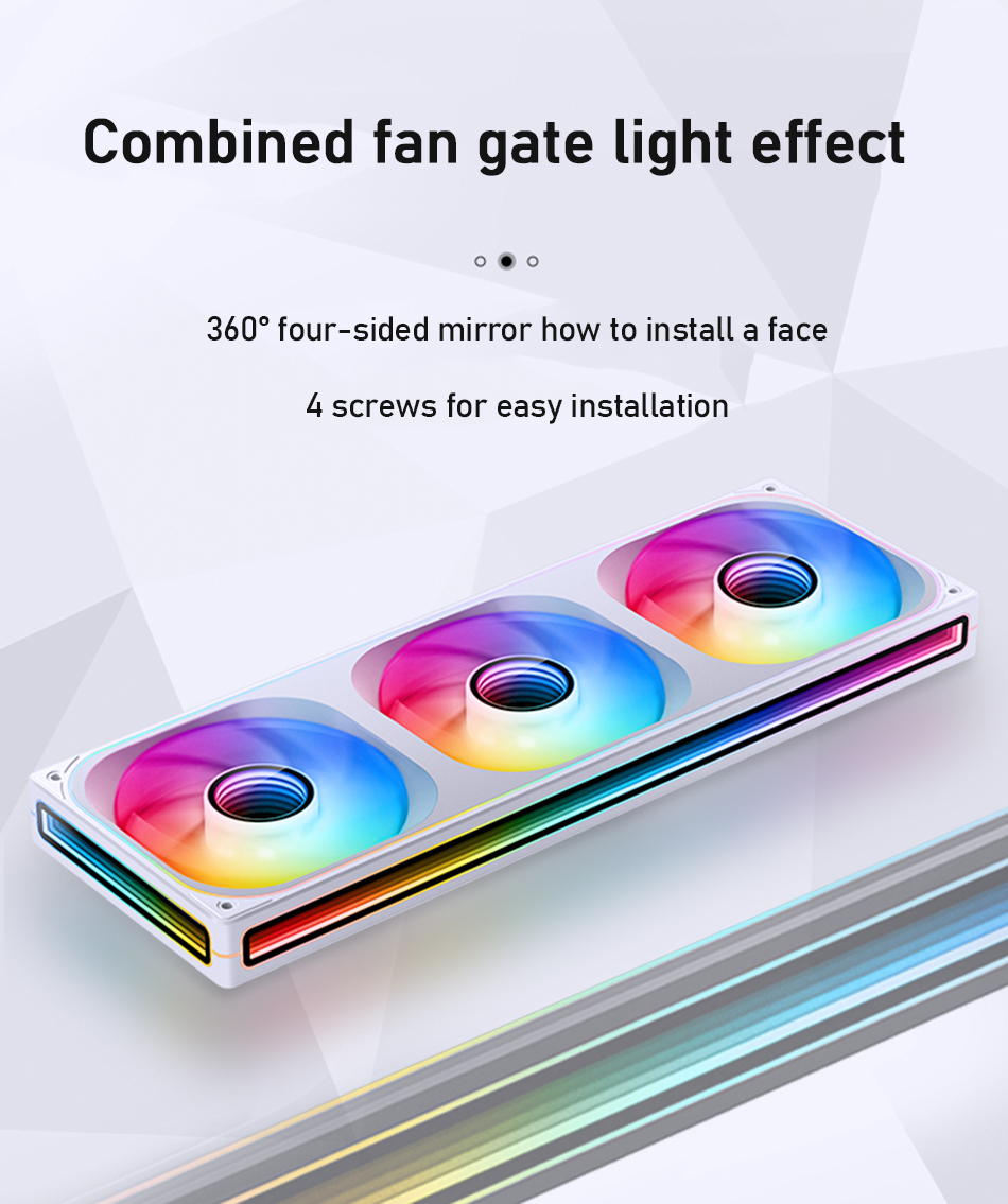 Jonsbo ZB-120/240/360 Combined Case Fan 360 Four Sided Thousand Layer ...