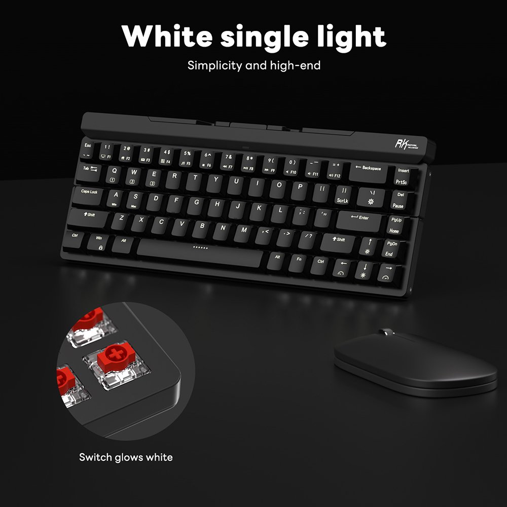 RK ROYAL KLUDGE F68 60% Foldable Low Profile Mechanical Keyboard ...