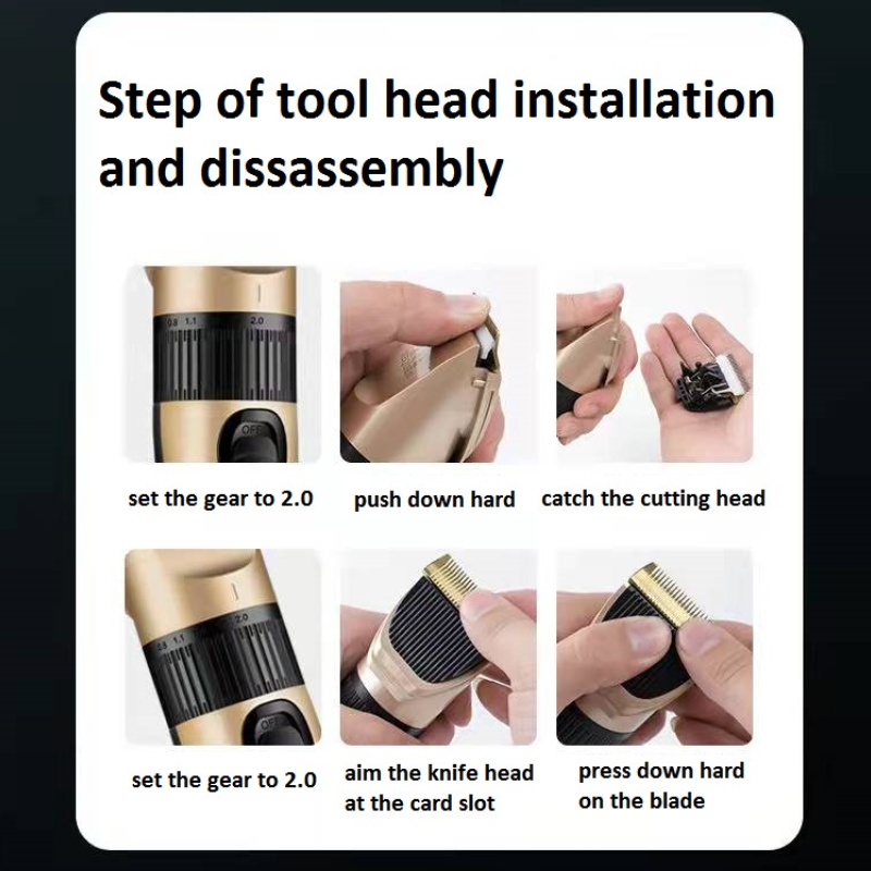 Wireless Electric Hair Trimmer Hair Clipper Hair Cutting Razor Set ...