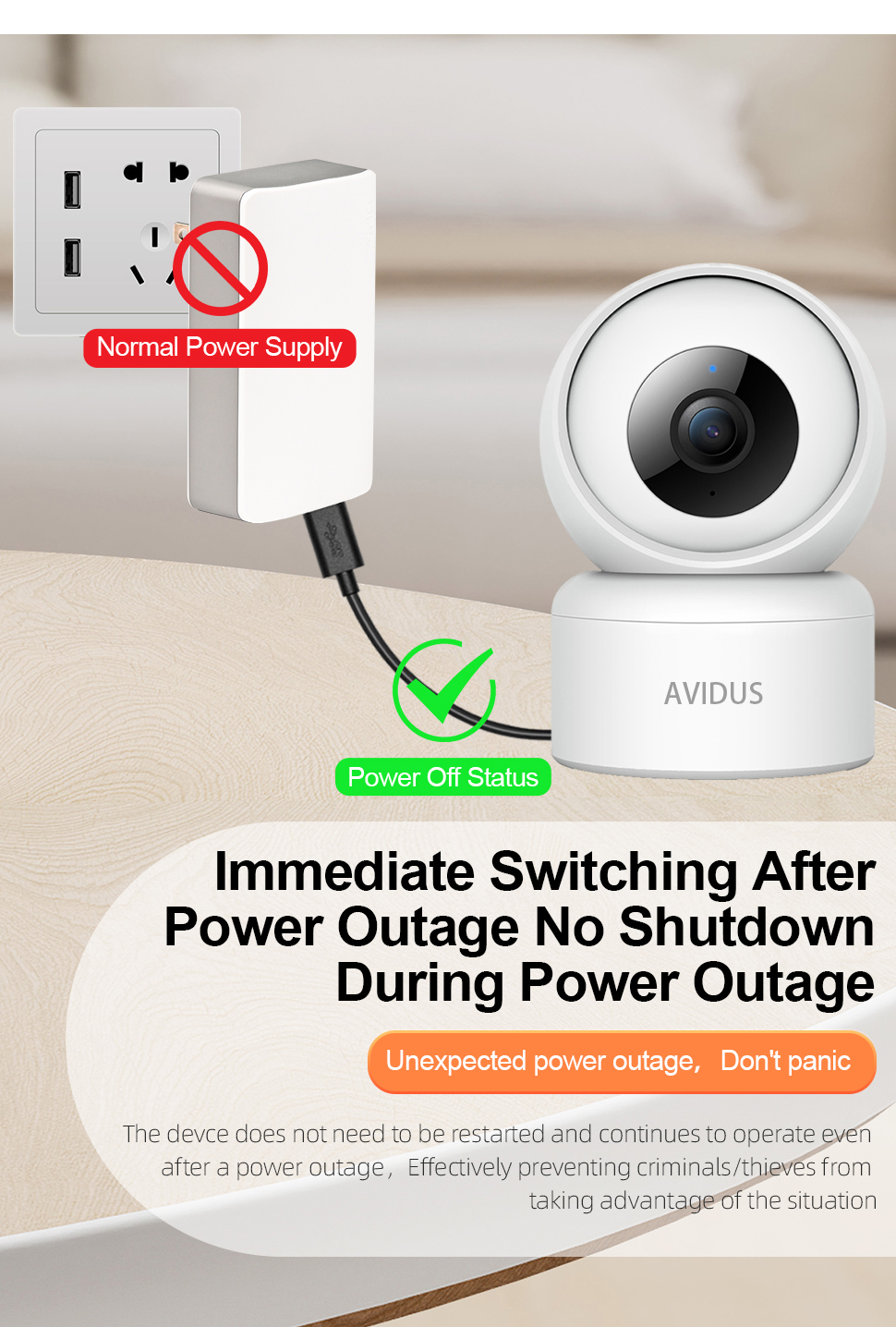V380 PRO X AVIDUS 5V2A Mini UPS Power Supply For Indoor CCTV Camera ...