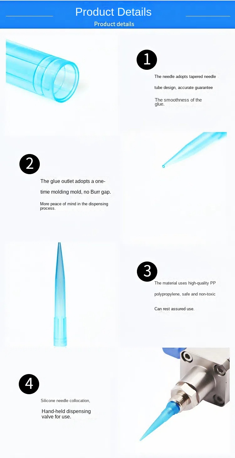 10pcs Outlet 1MM, Silicone Needle, Laboratory Pipette Tips, Plastic ...