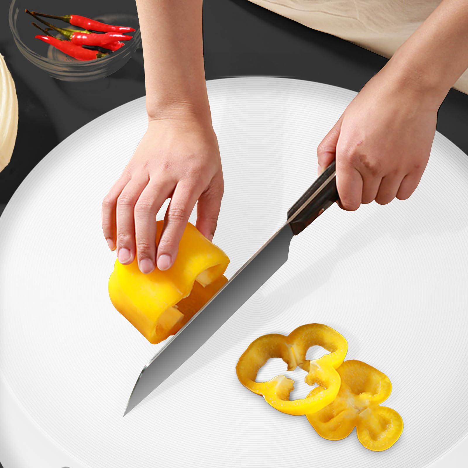 Chopping Board Heavy Duty PE Plastic 20cm Thick Cutting Board Kitchen ...