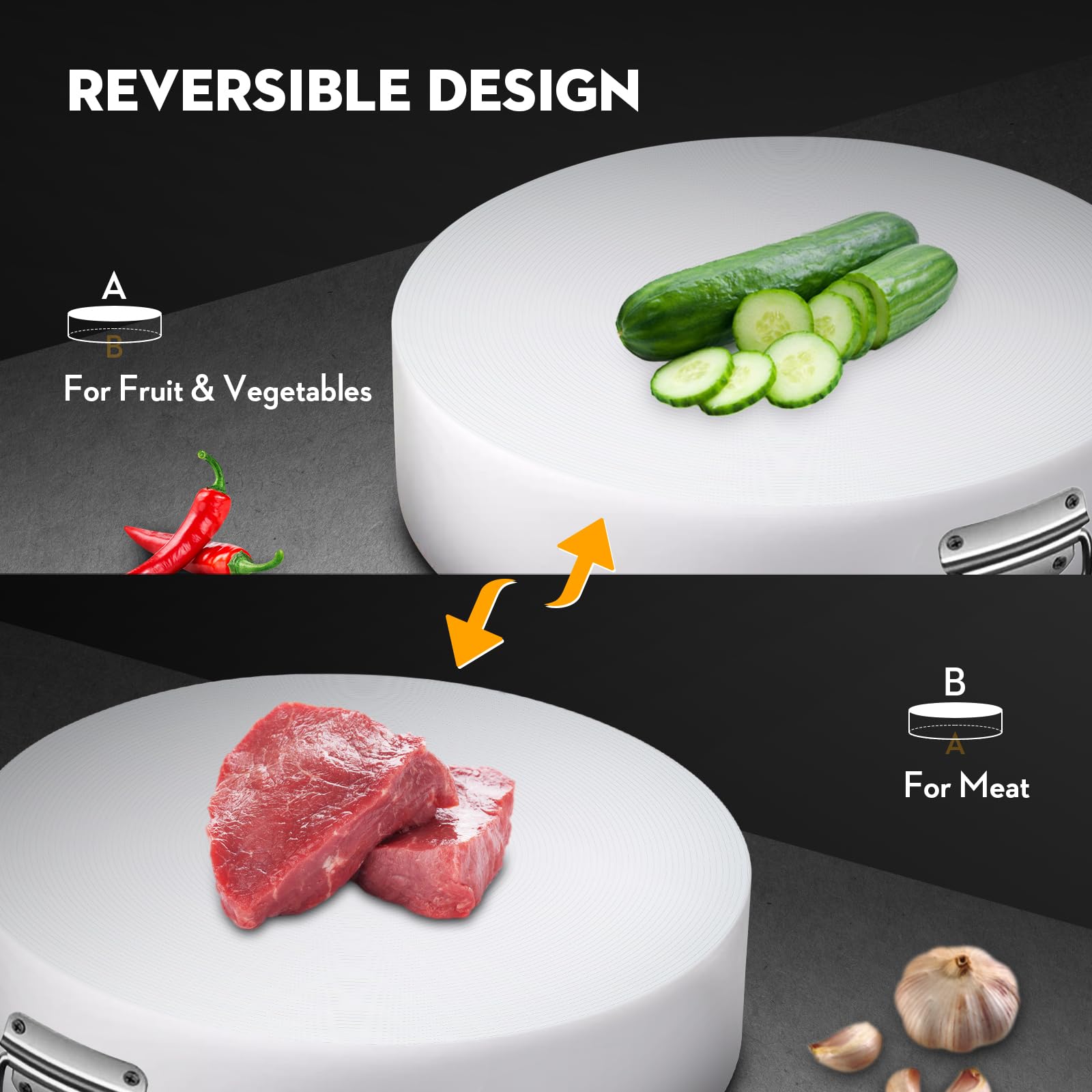 Heavy Thick Chopping board PE 5cm Thick Plastic Cutting Board Kitchen ...