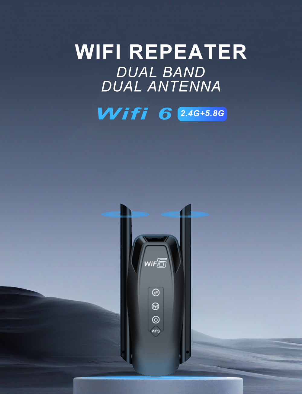 1200Mbps WiFi Repeater Extender 5G Wireless Dual Band WiFi Range ...
