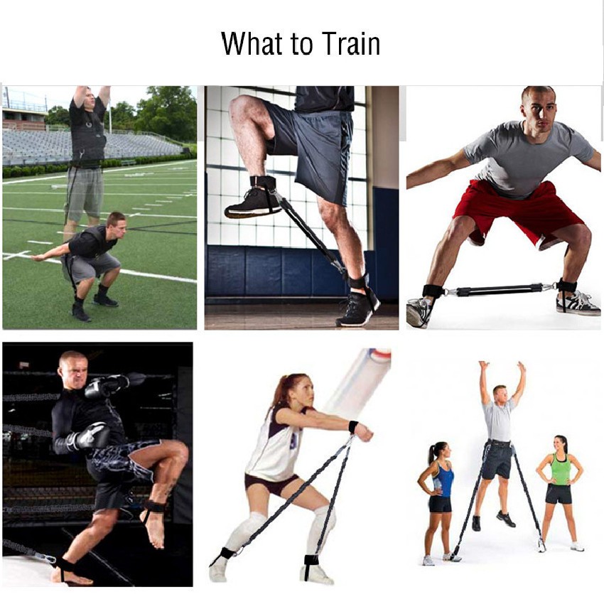 Resistance Band Set for Boxing 25LB On Legs and Arms Fitness Band Home ...