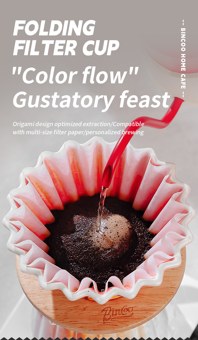 BINCOO Ceramic Filter Cup V60 Hand Brewed Coffee Pot Home Set Portable ...