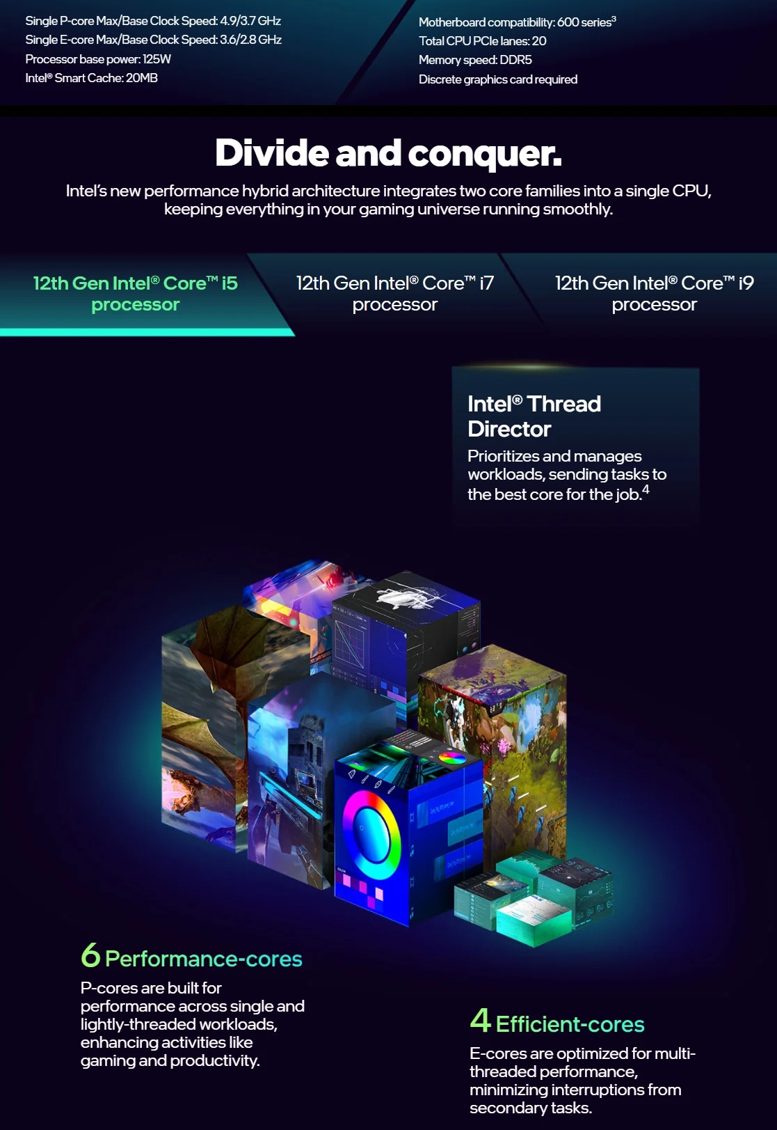 Intel Core i5-12600KF CPU Processor New 10-Core 16-Thread 20M 4.90 GHz 128GB DDR5 4nm i5 12600KF ...