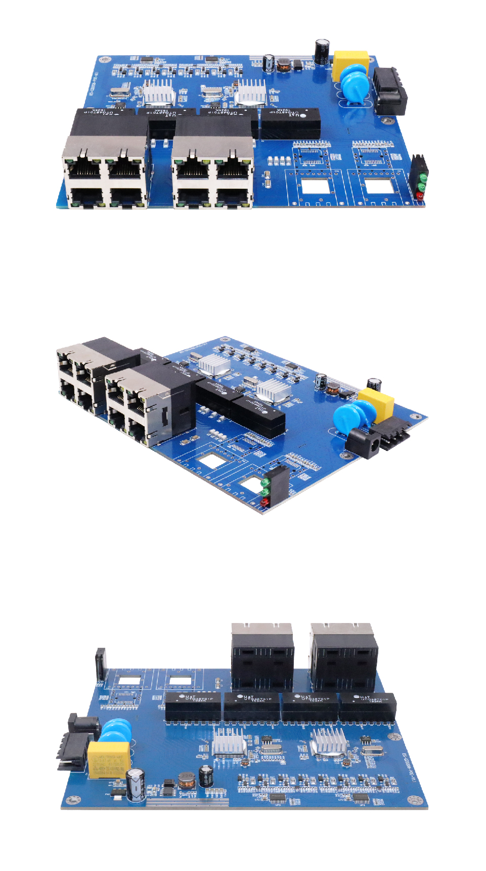 HICOMDATA Industrial-Grade PoE Gigabit 2G8E Switch SFP PCBA (2 Fiber, 8 ...