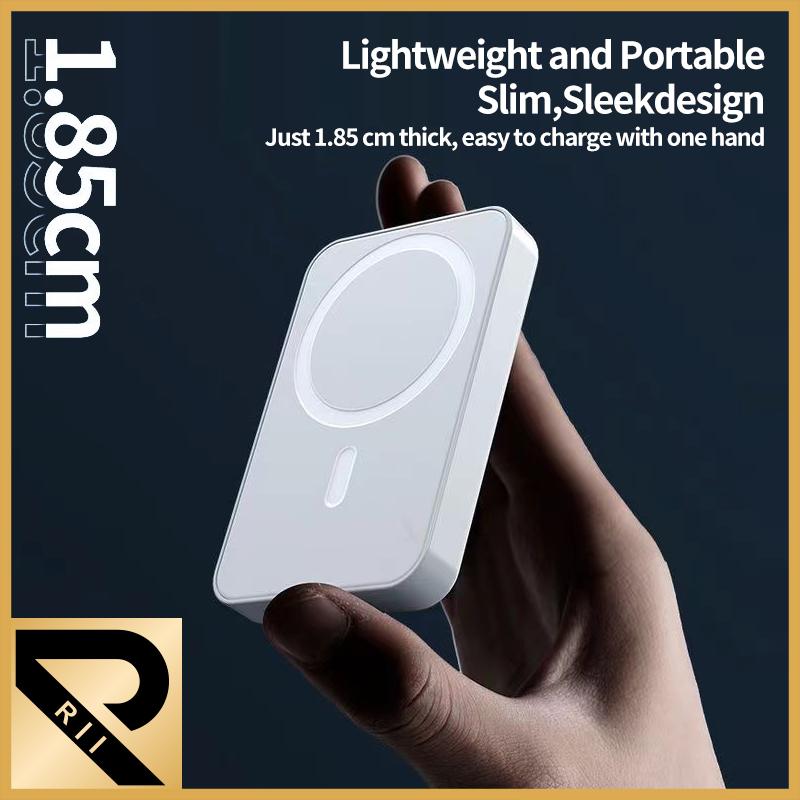 RII Magnetic Wireless Power Bank Suitable for iphone 12 13 14 15 16 Pro ...