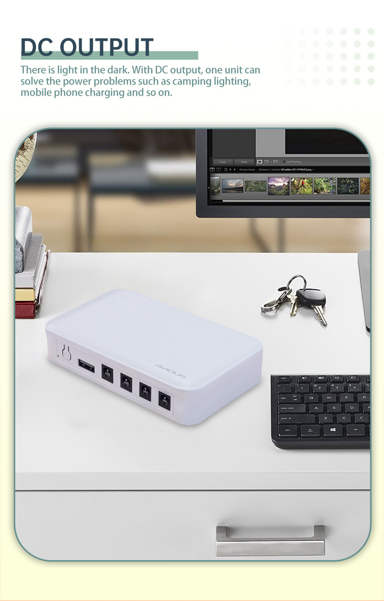 AVIDUS 7800mAh Mini UPS Power For Android And Apple Devices Fast ...