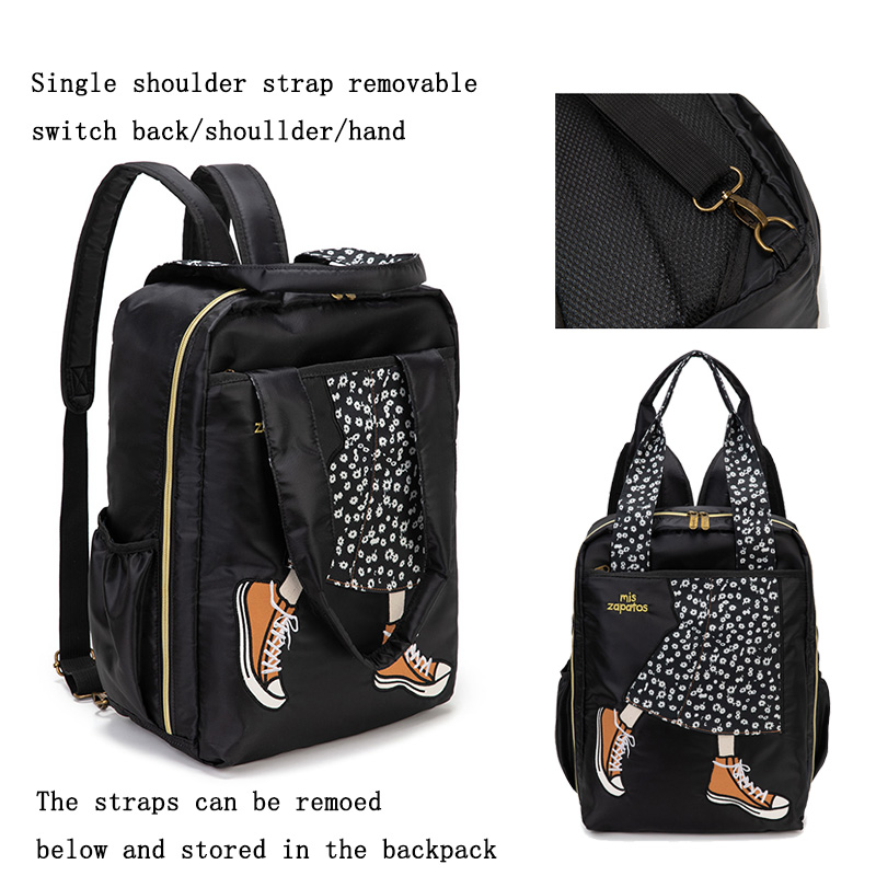 Miszapatos Nylon Fashion Large-Capacity Backpack Printed Can Hang ...