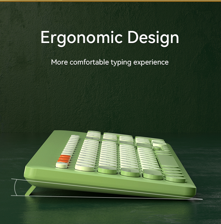 BOW MK221 Pink Green Wireless Keyboard and Mouse Set 2.4G Colorful USB ...